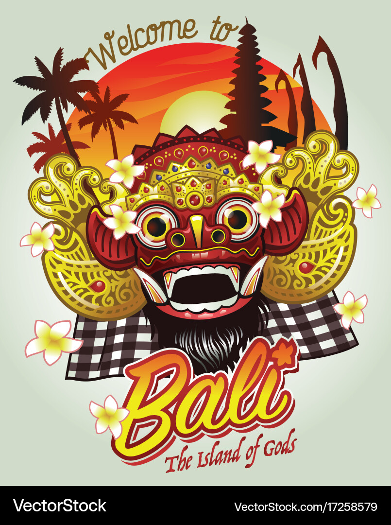 Welcome to bali design Royalty Free Vector Image