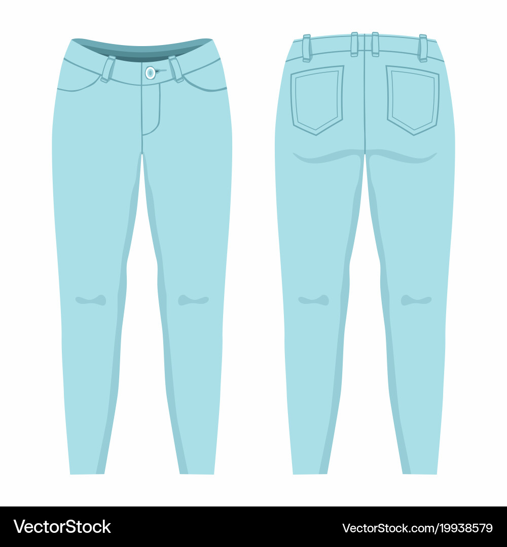 Womens light blue jeans Royalty Free Vector Image