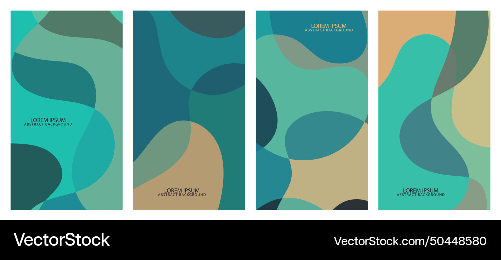 Abstract wavy set background Royalty Free Vector Image