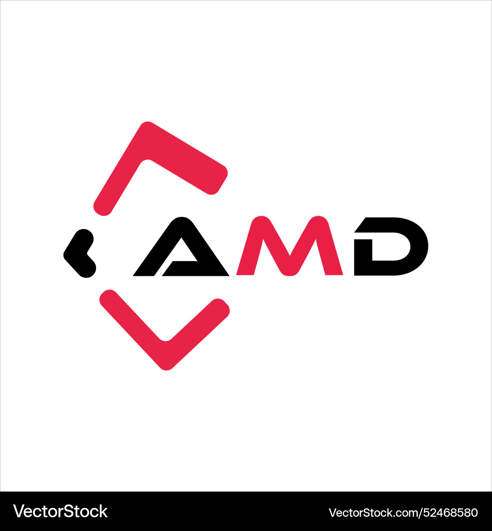 Amd creative minimalist letter logo unique Vector Image