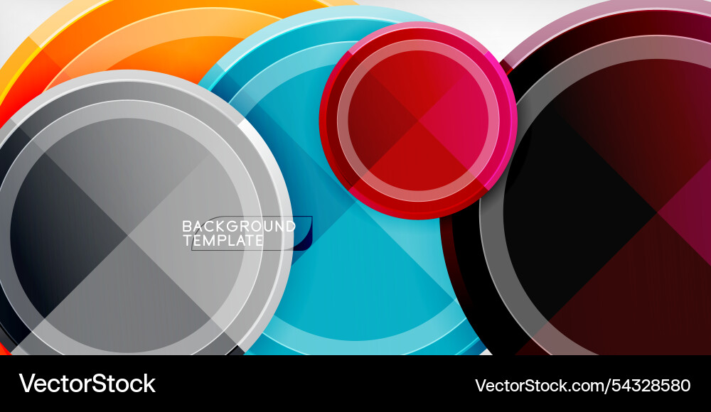 Geometric design abstract background - circles Vector Image