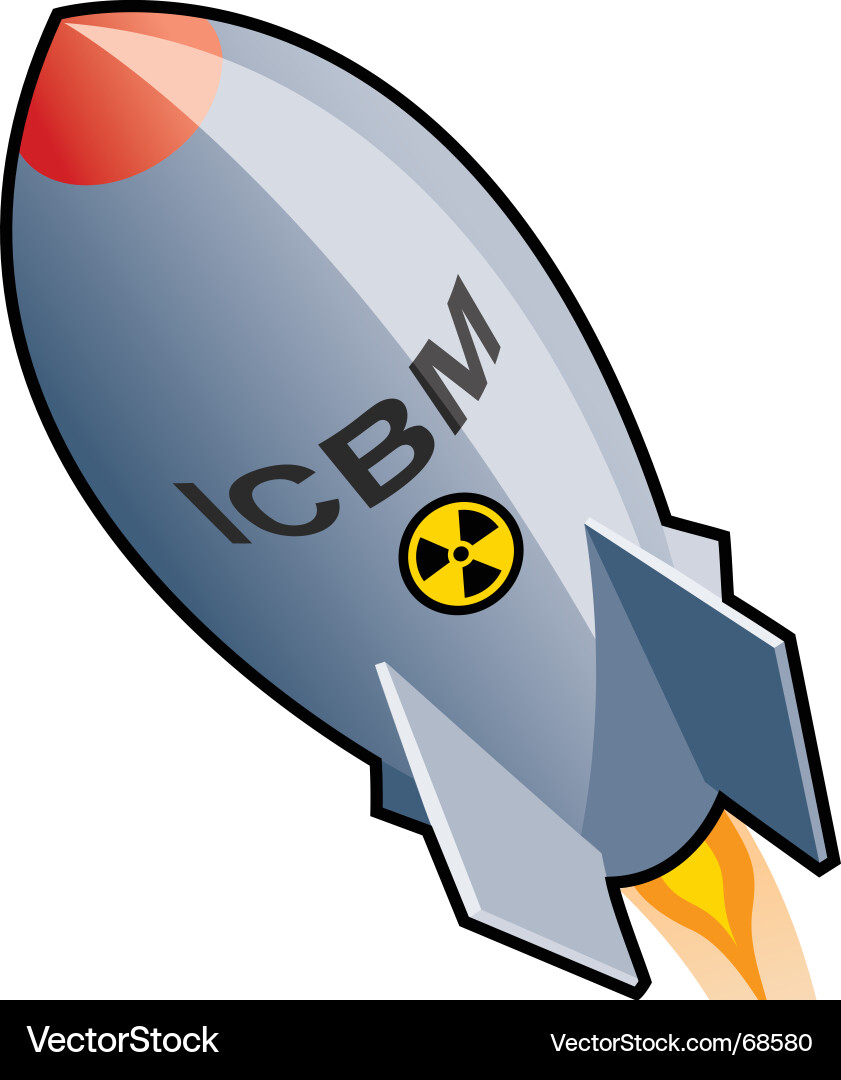 Inbound icbm Royalty Free Vector Image - VectorStock