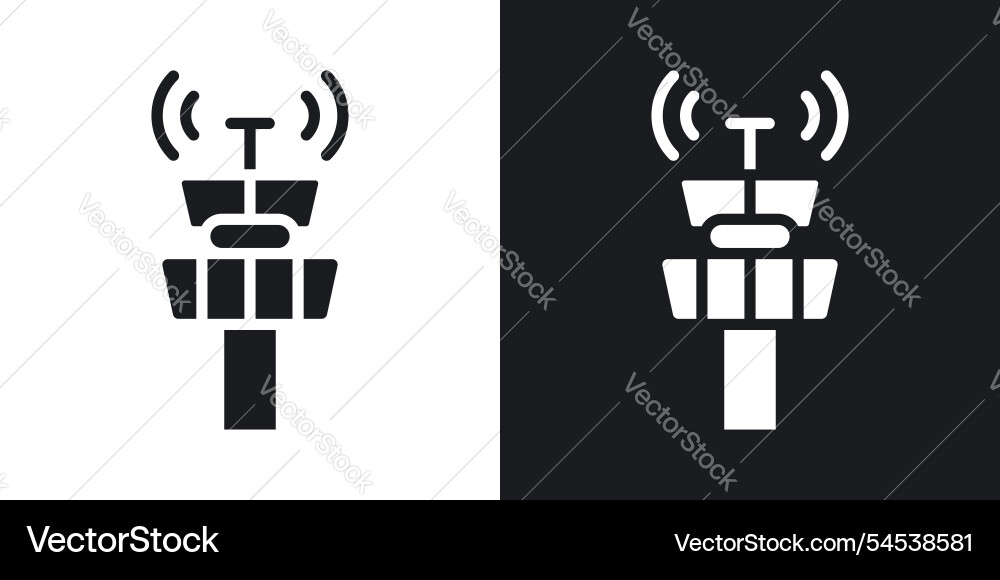 Flight control tower icon Royalty Free Vector Image