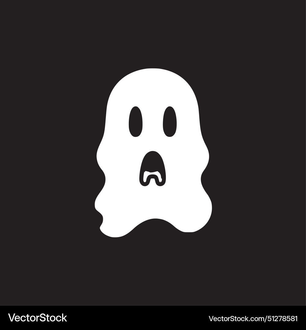 Ghost - minimalist and simple silhouette Vector Image