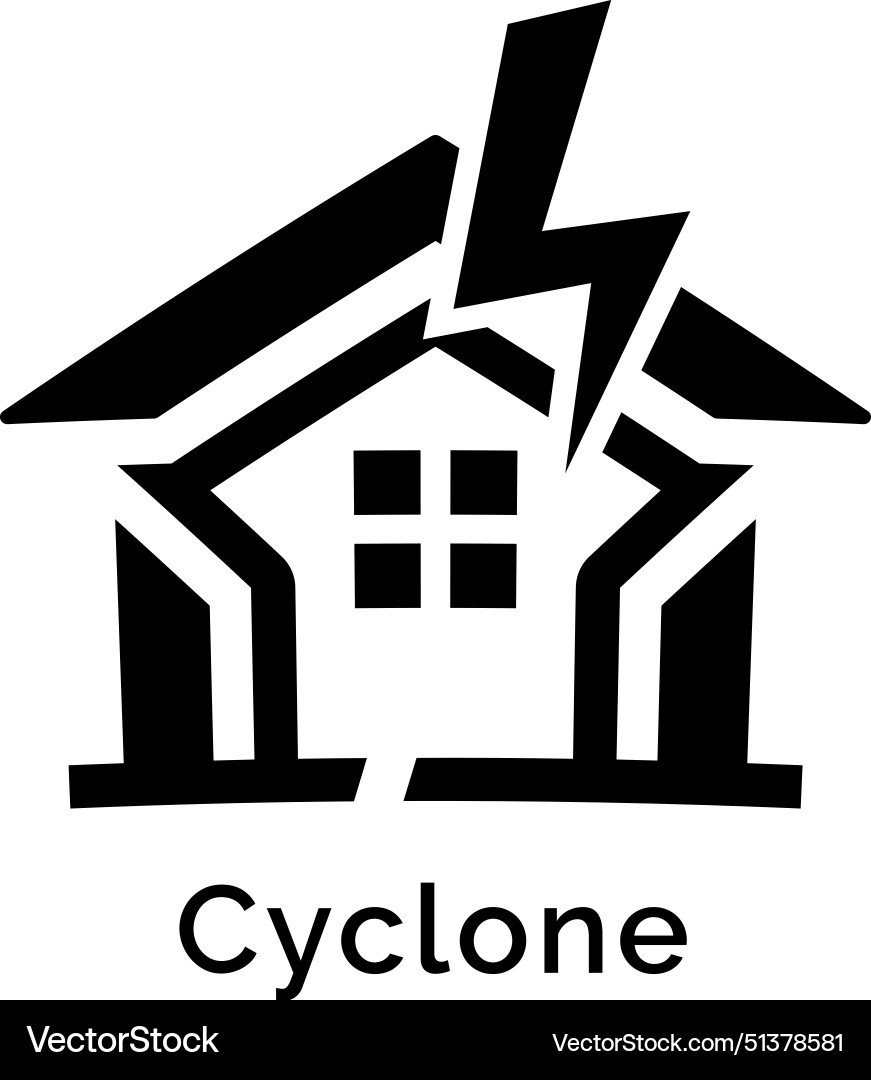 Home thunderstorm icon on white background Vector Image