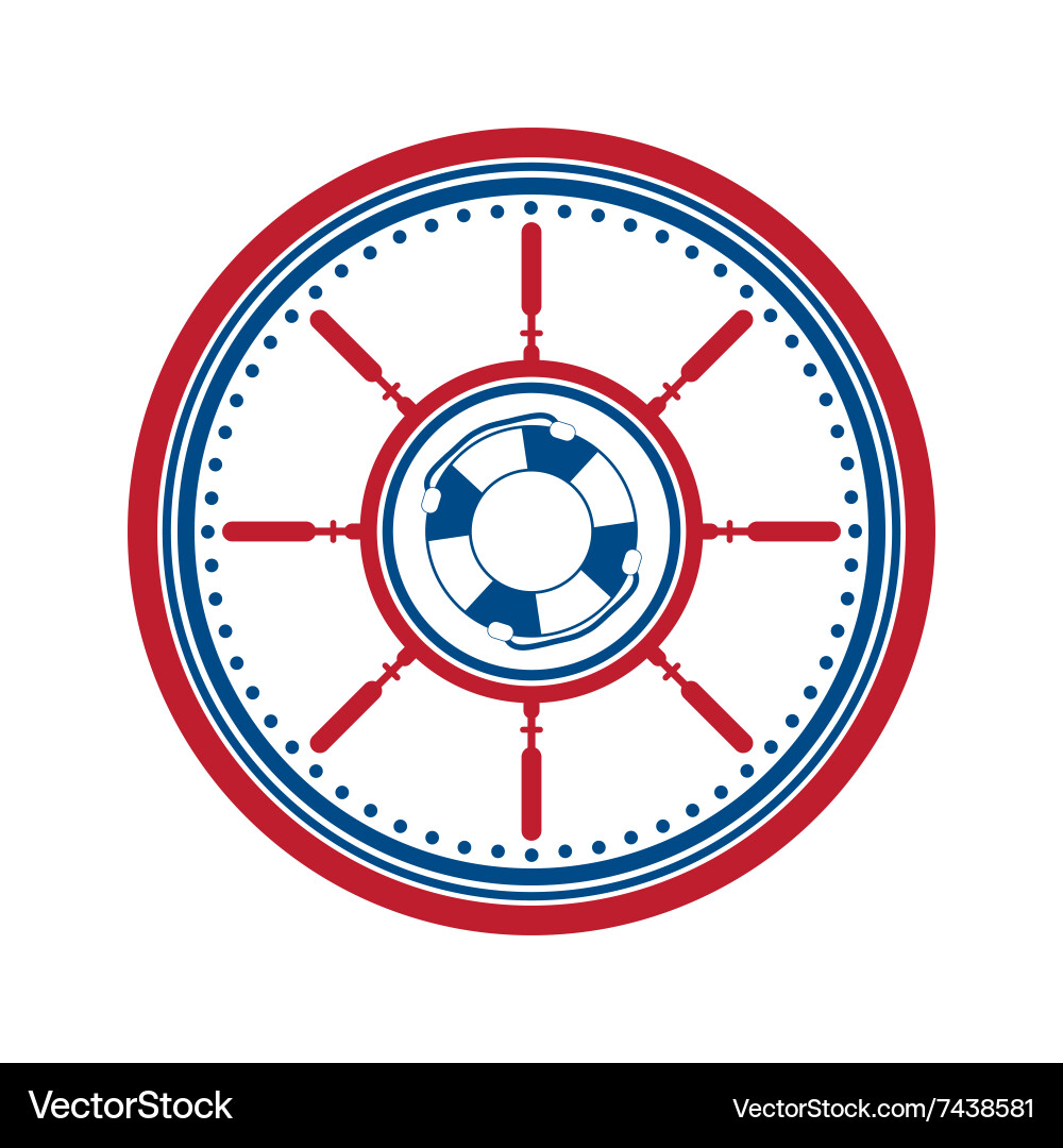 Lifebuoy symbol on white Royalty Free Vector Image