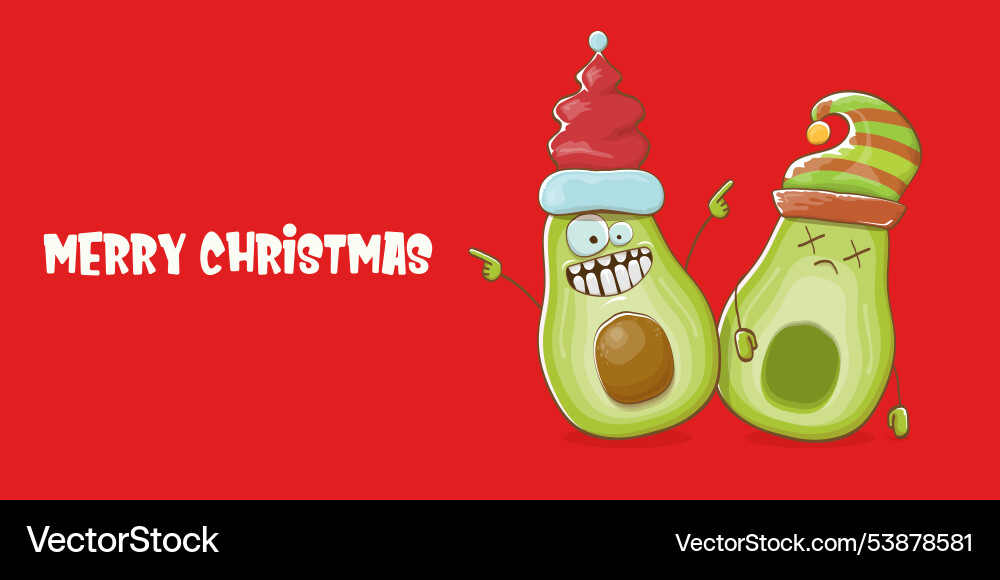 Merry christmas funky greeting horizontal Vector Image