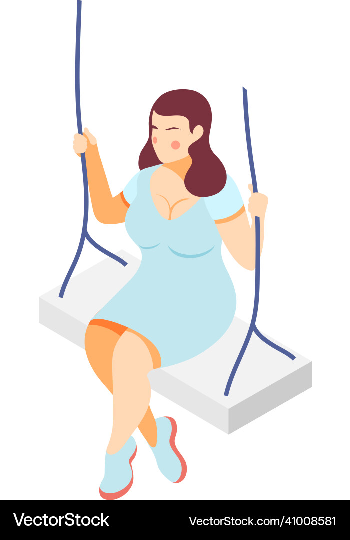 Plus size woman Royalty Free Vector Image - VectorStock