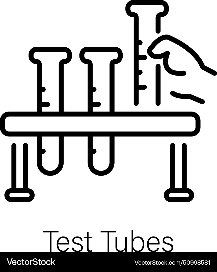 Test tubes Royalty Free Vector Image - VectorStock