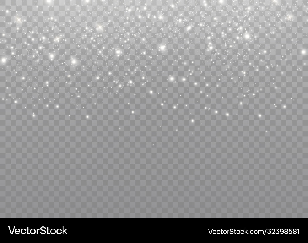White dust sparks Royalty Free Vector Image - VectorStock