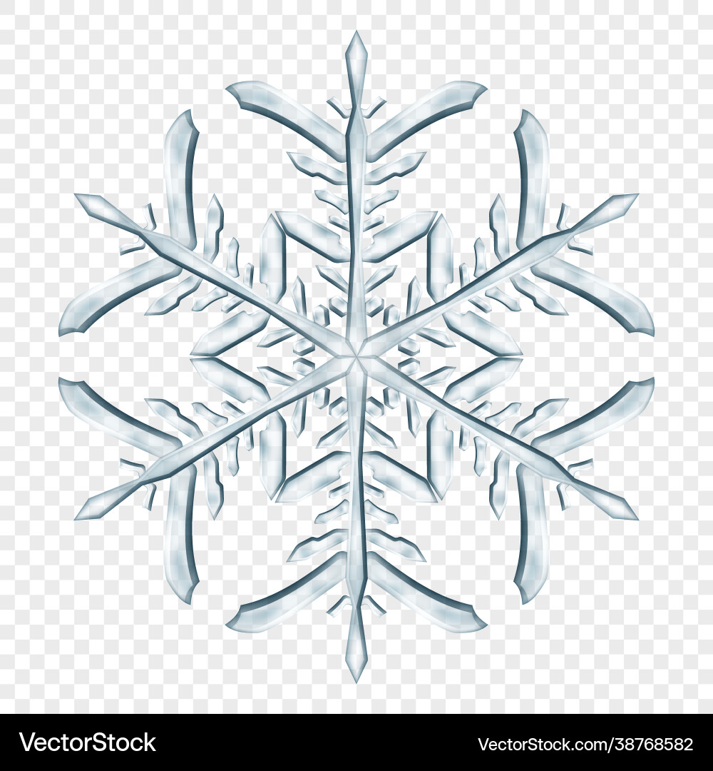 Big translucent christmas snowflake Royalty Free Vector