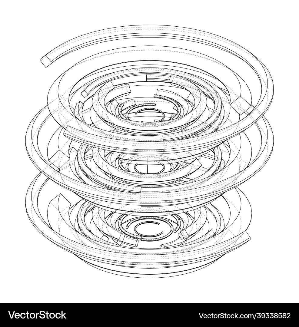 Concentric radiating circles Royalty Free Vector Image
