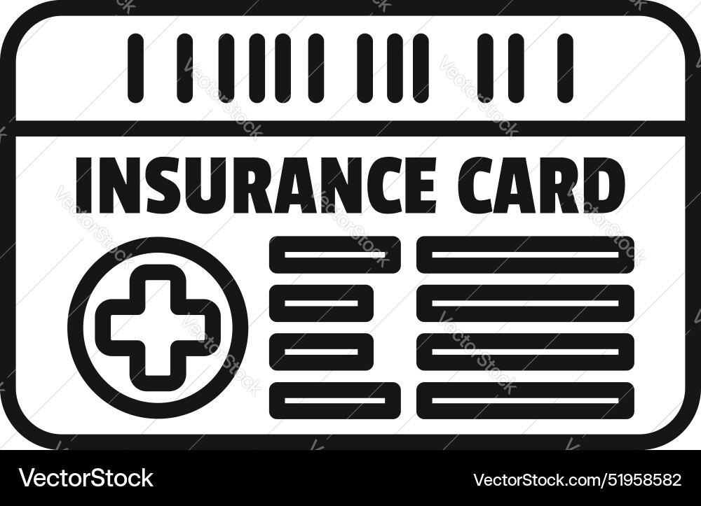 Insurance card representing health coverage Vector Image