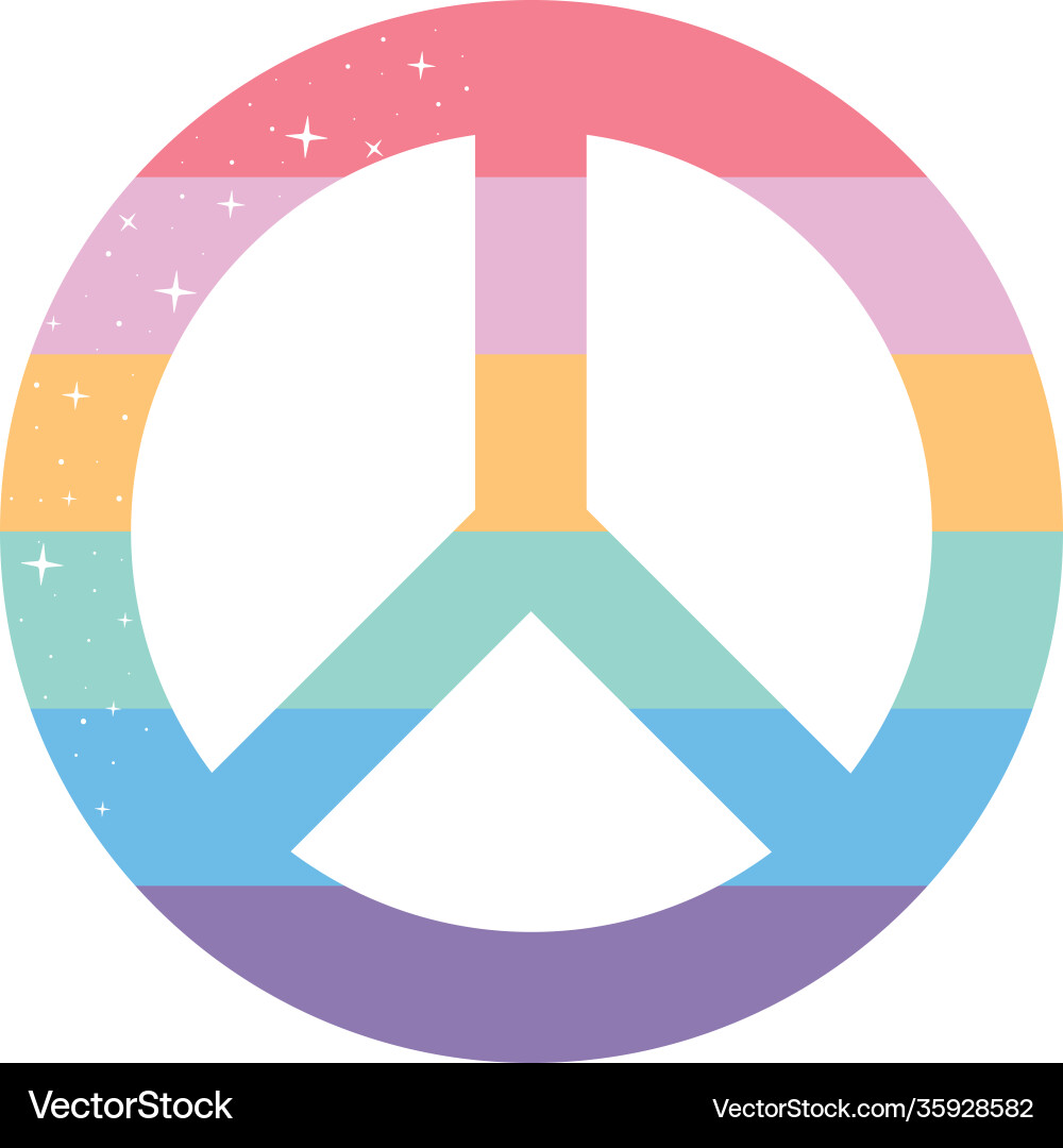 LGBTQ Pride Peace Symbol Lizenzfreies Vektorbild