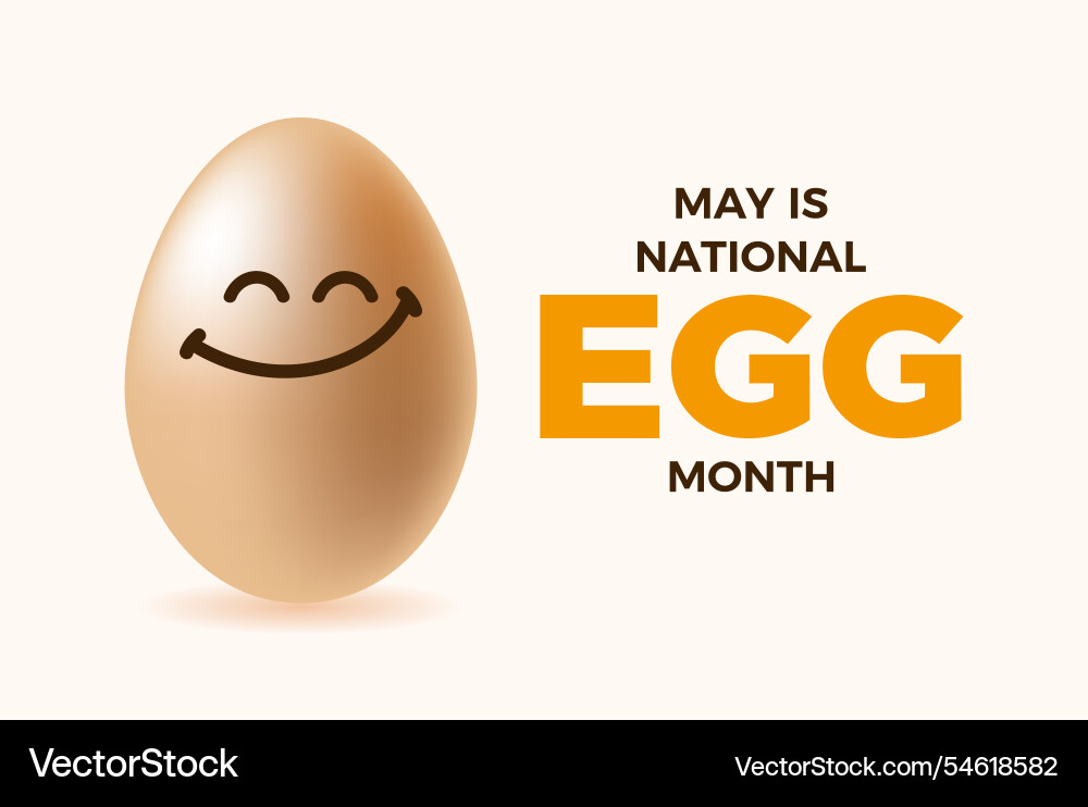 May is national egg month poster Royalty Free Vector Image