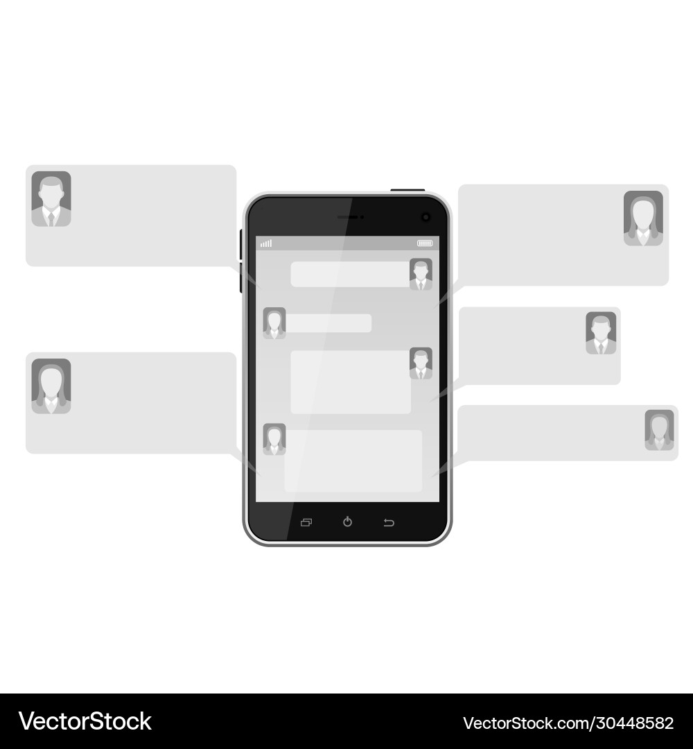 Mobile texting Royalty Free Vector Image - VectorStock