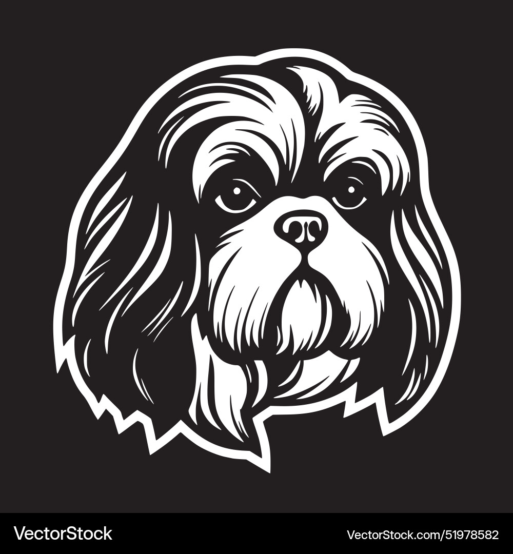 Shih tzu - minimalist and flat logo Royalty Free Vector