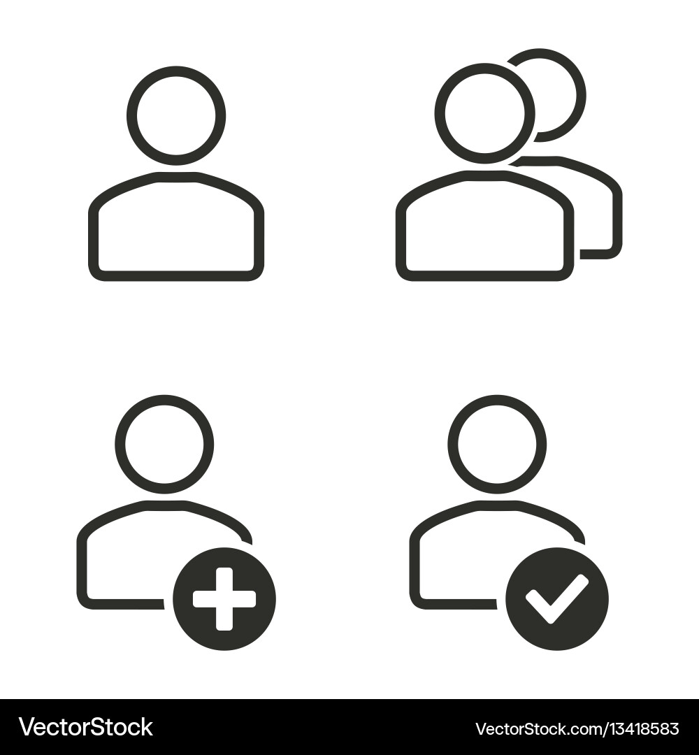 Account icon set Royalty Free Vector Image - VectorStock