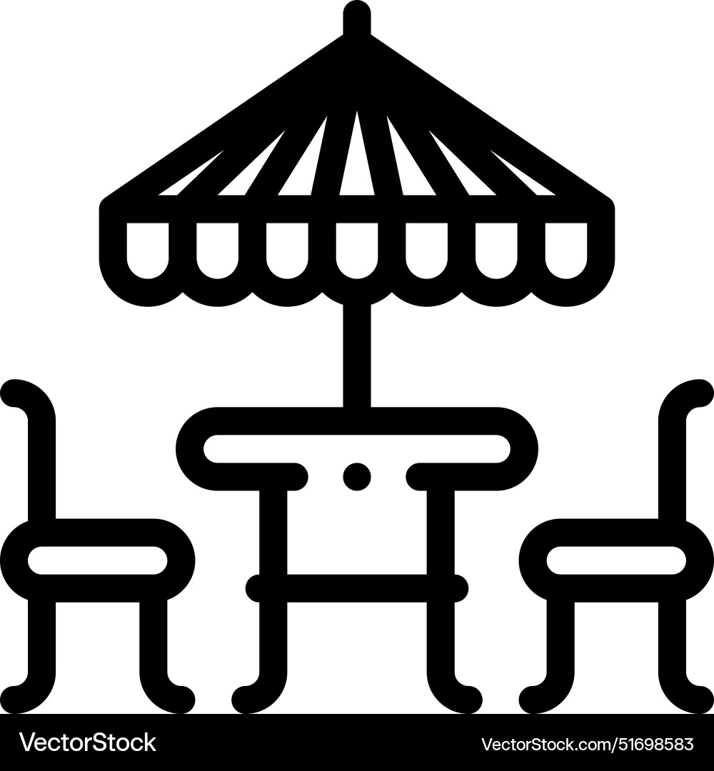 Cafe icon thin linear style design isolated Vector Image