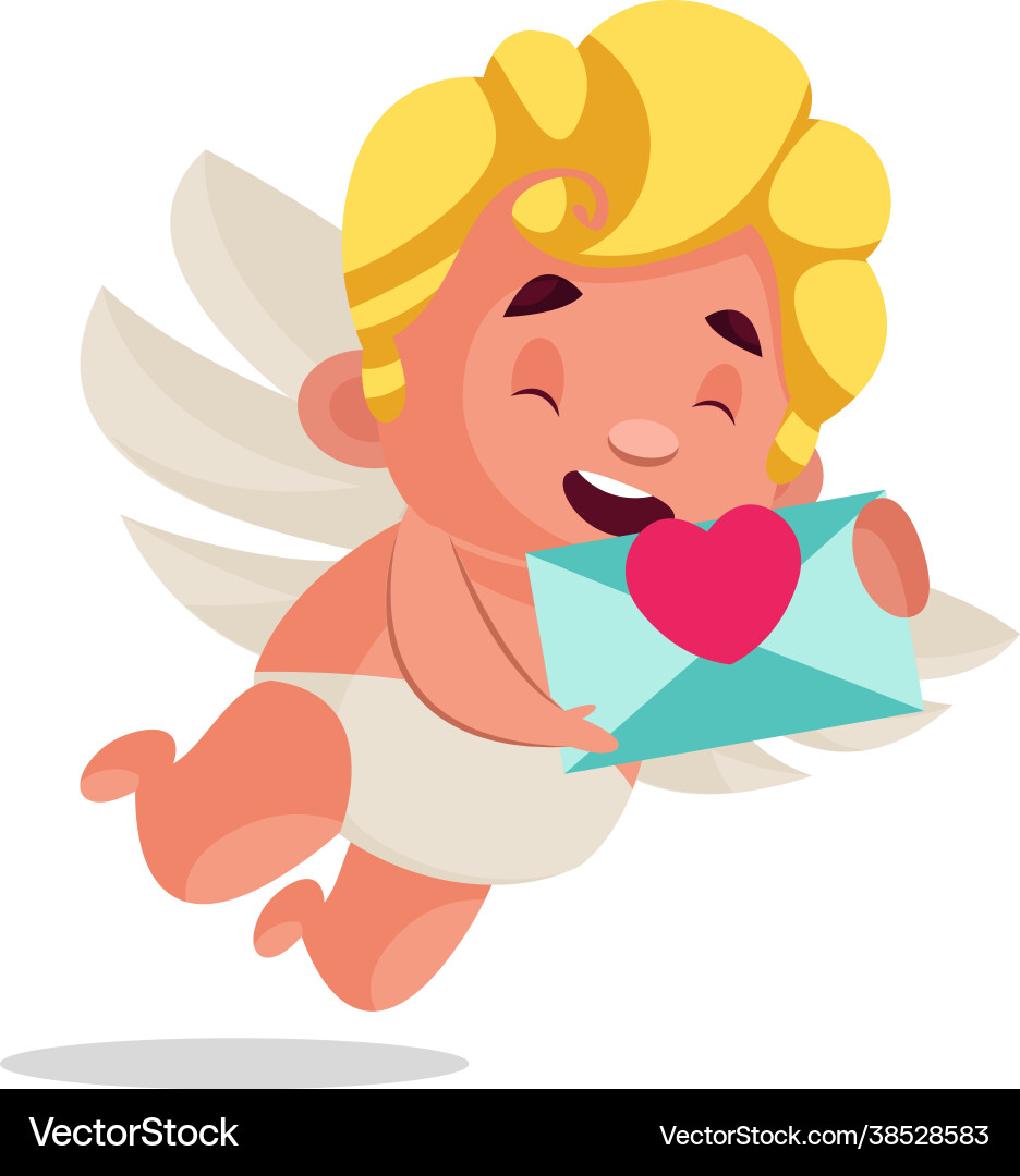 Cupid cartoon character Royalty Free Vector Image