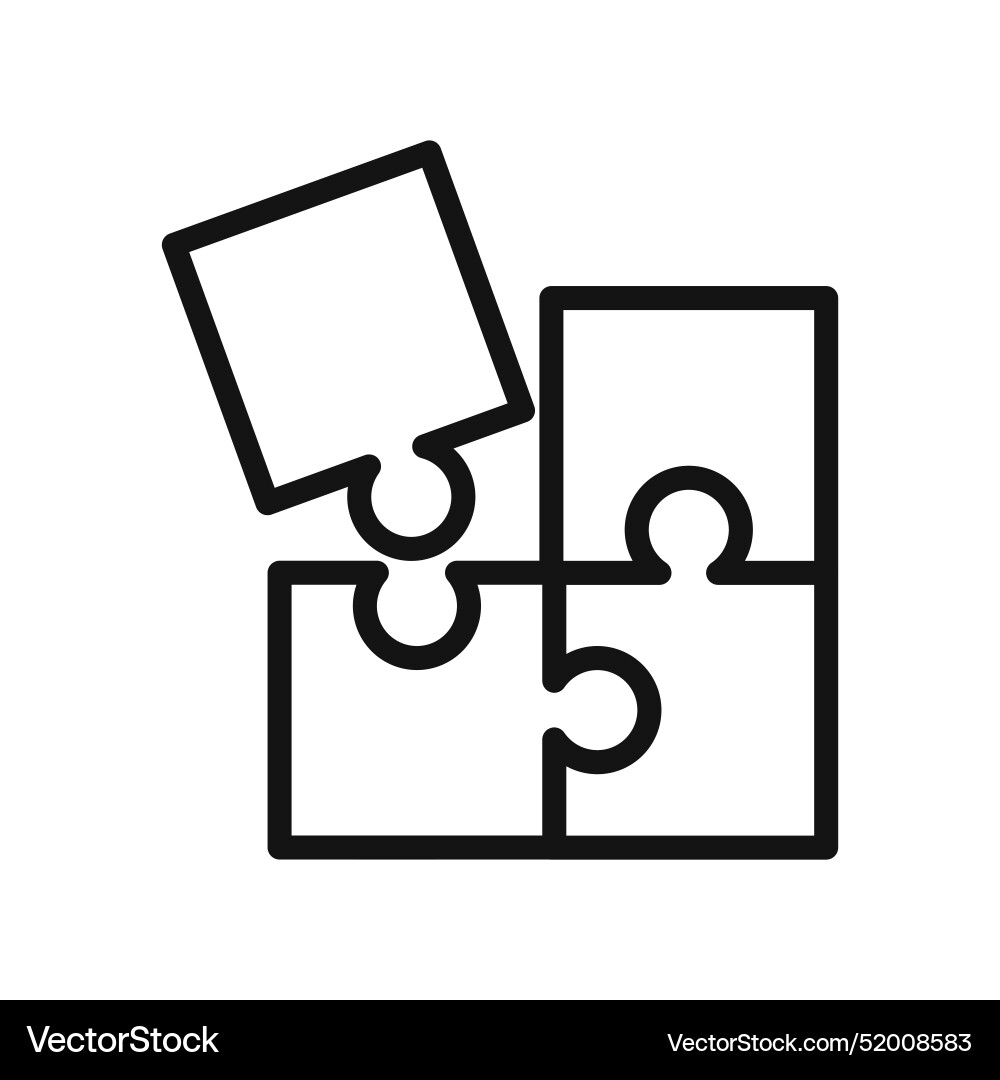 Engaging puzzle piece icon for educational Vector Image