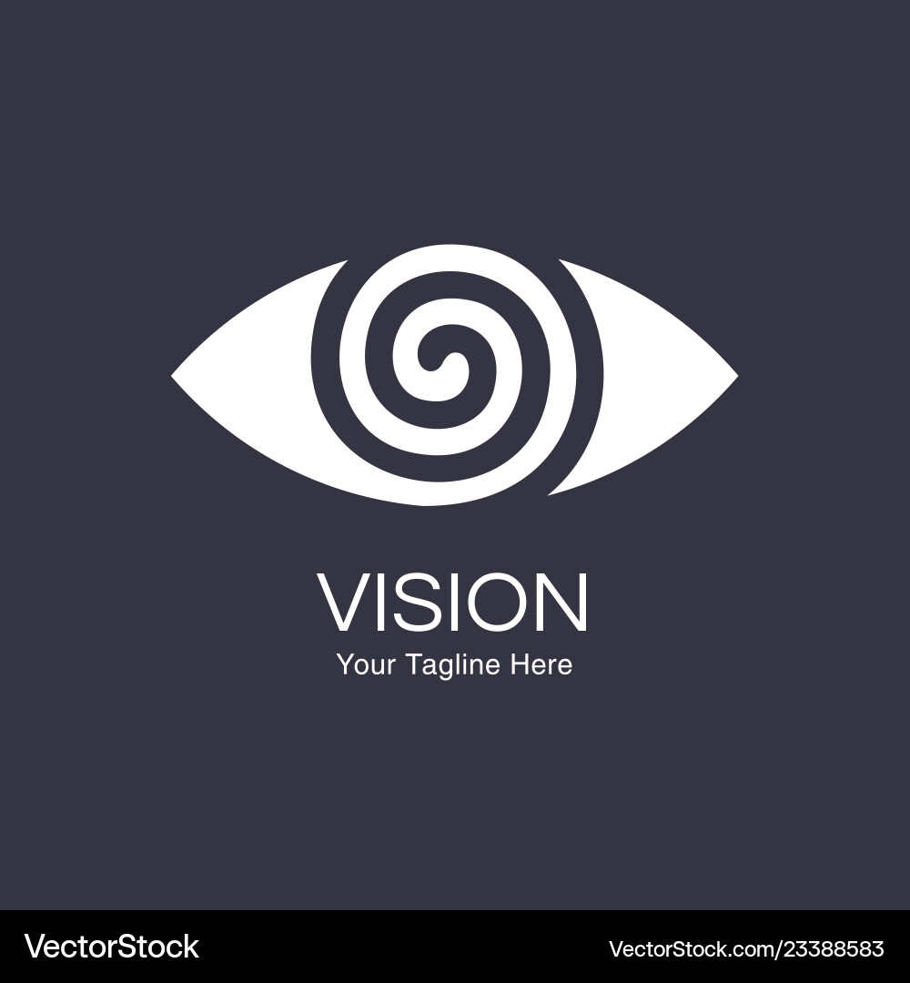 Eye logo design template flat style Royalty Free Vector