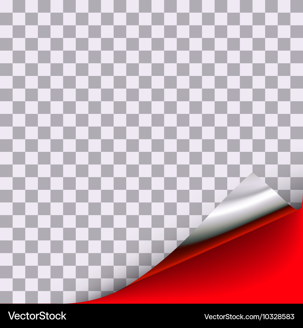 Gebogene Ecke mit transparenter Frontfläche Vektorbild