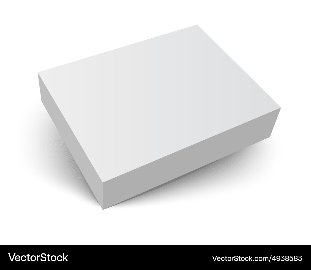 Gray Packaging Box with Shadow Royalty Free Vector Image