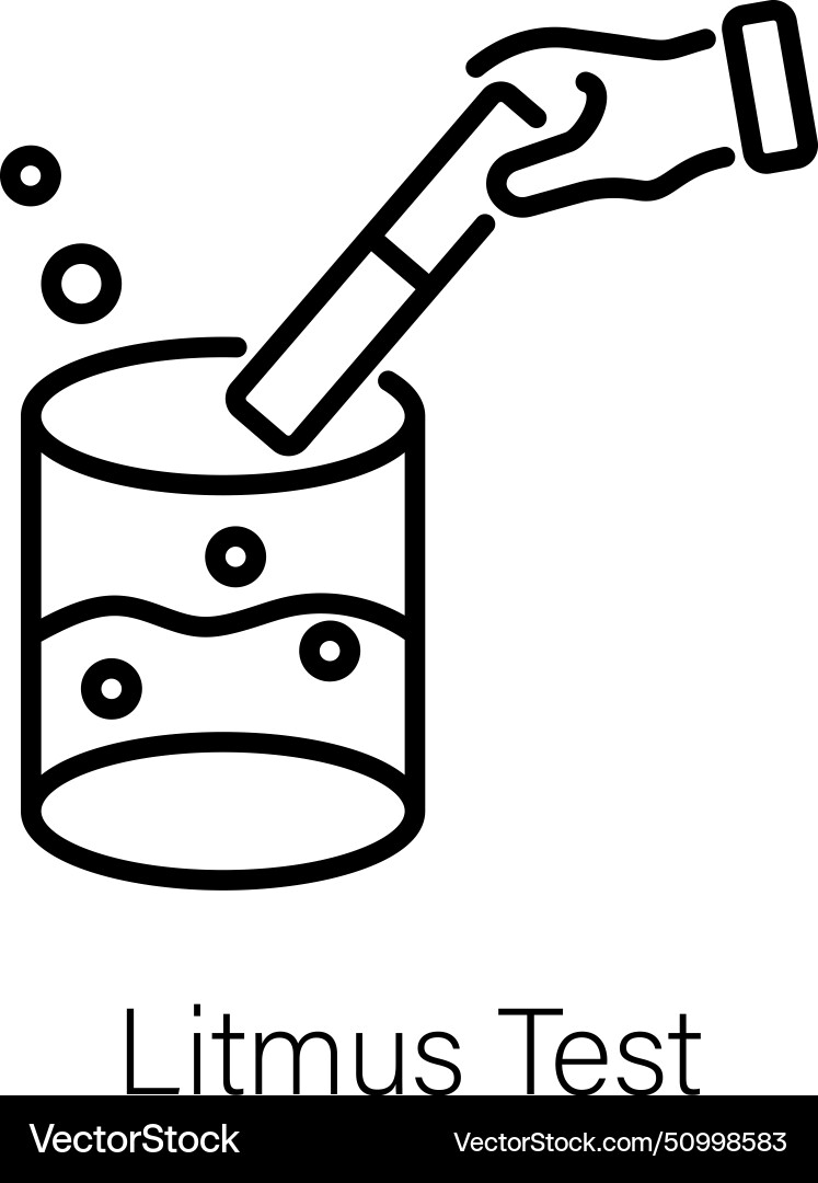 Litmus test Royalty Free Vector Image - VectorStock