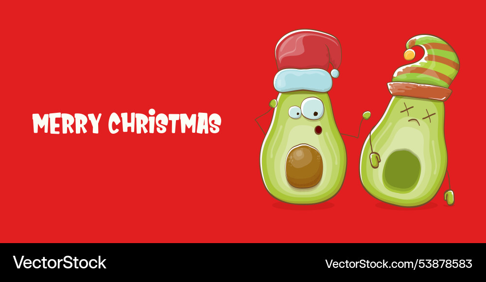 Merry christmas funky greeting horizontal Vector Image