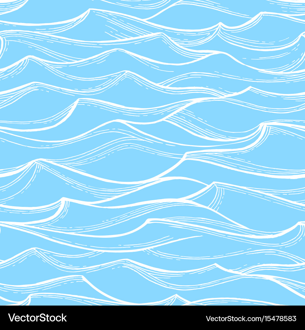 Ocean Wave Pattern Royalty Free Vector Image - VectorStock