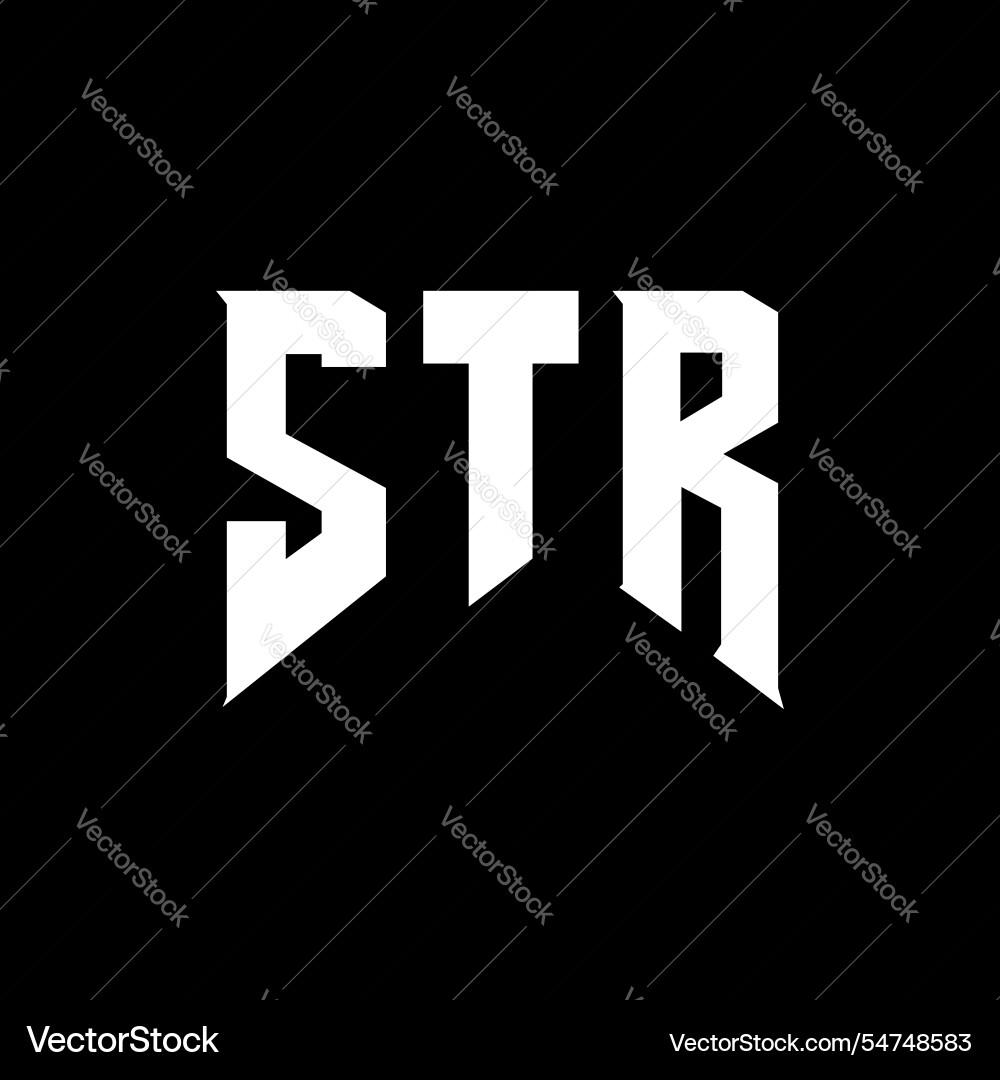 Str letter logo design for technology company Vector Image