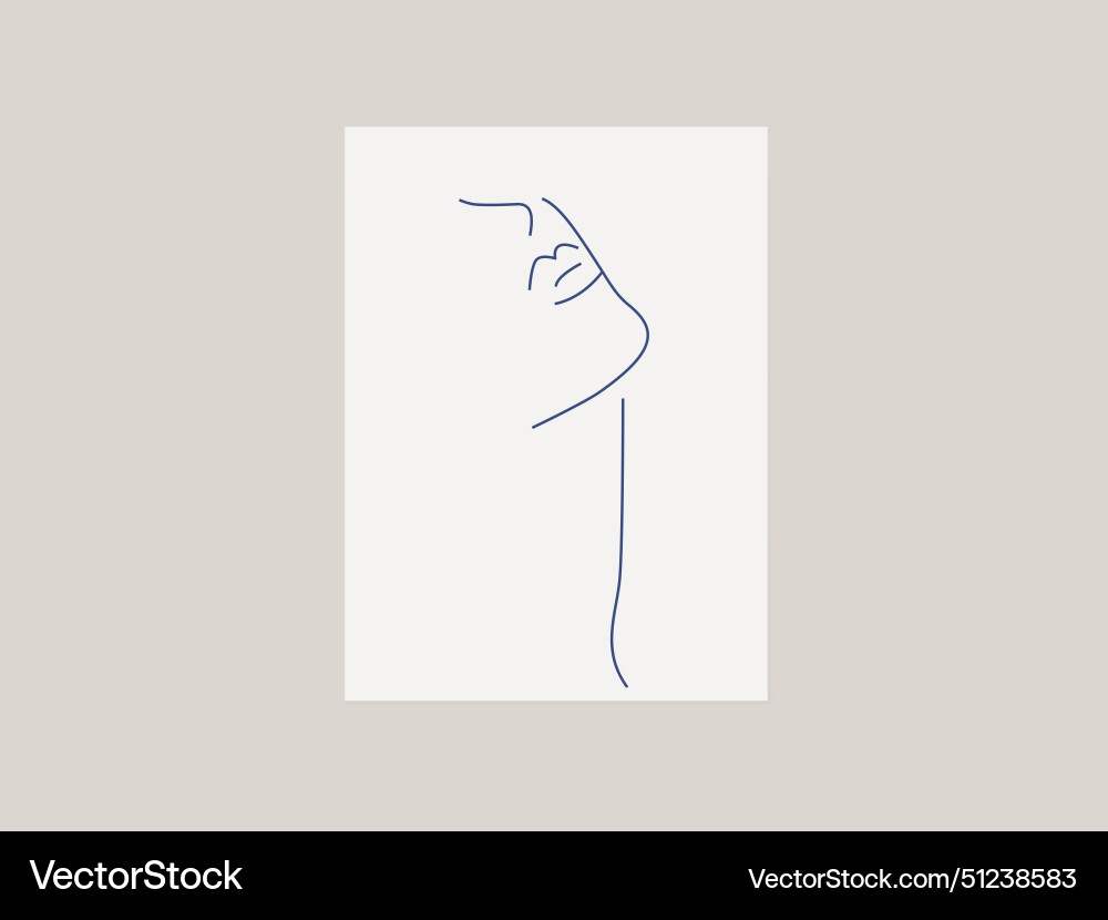 Woman face outline Royalty Free Vector Image - VectorStock