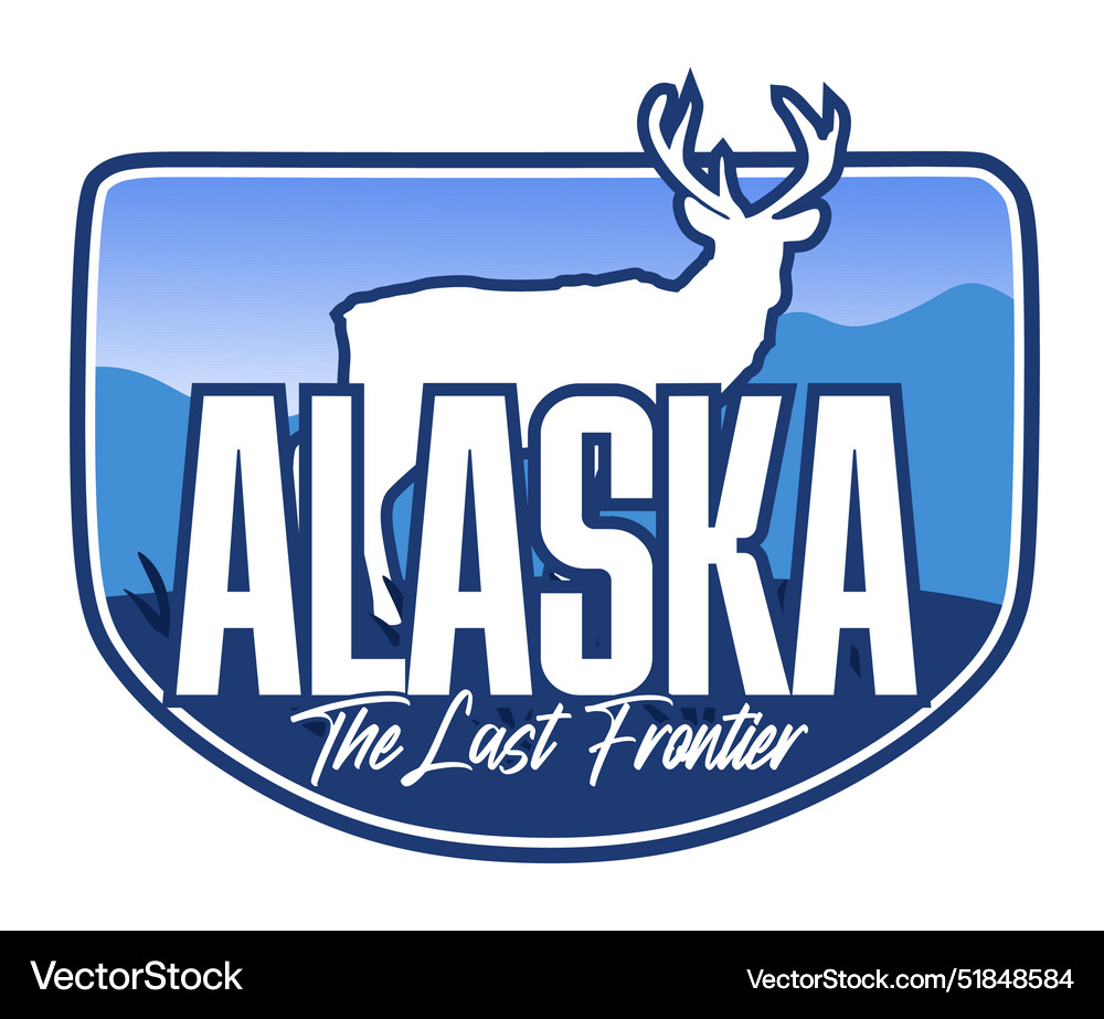 Alaska state with beautiful natural views Vector Image