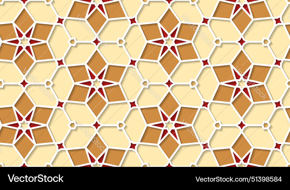 Arabic seamless girih pattern with classic islamic