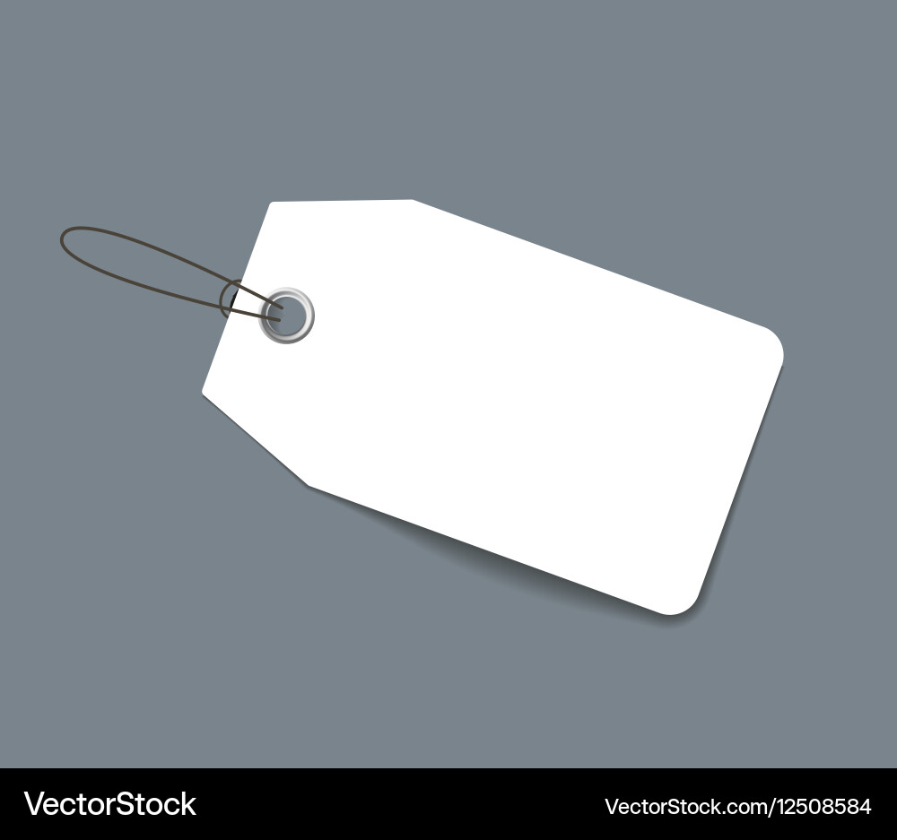 Blank paper price tag or label isolated Royalty Free Vector