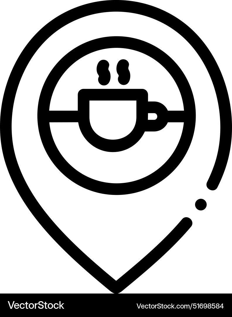Cafe icon thin linear style design isolated Vector Image