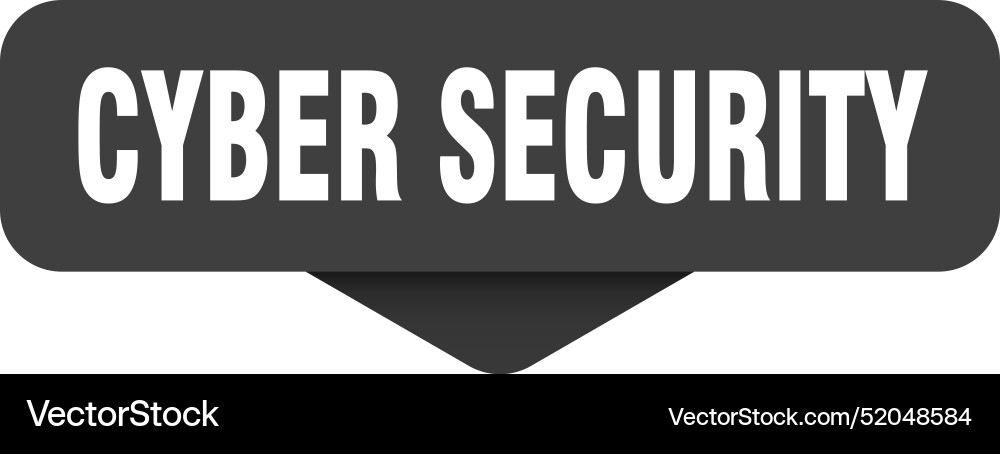 Cyber security sticker sign Royalty Free Vector Image