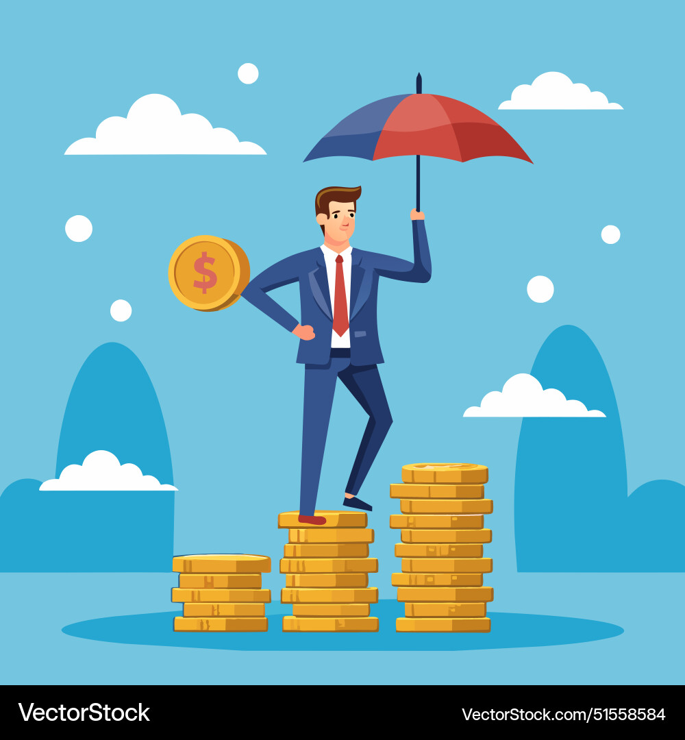 Financial stability risk or trust economic Vector Image