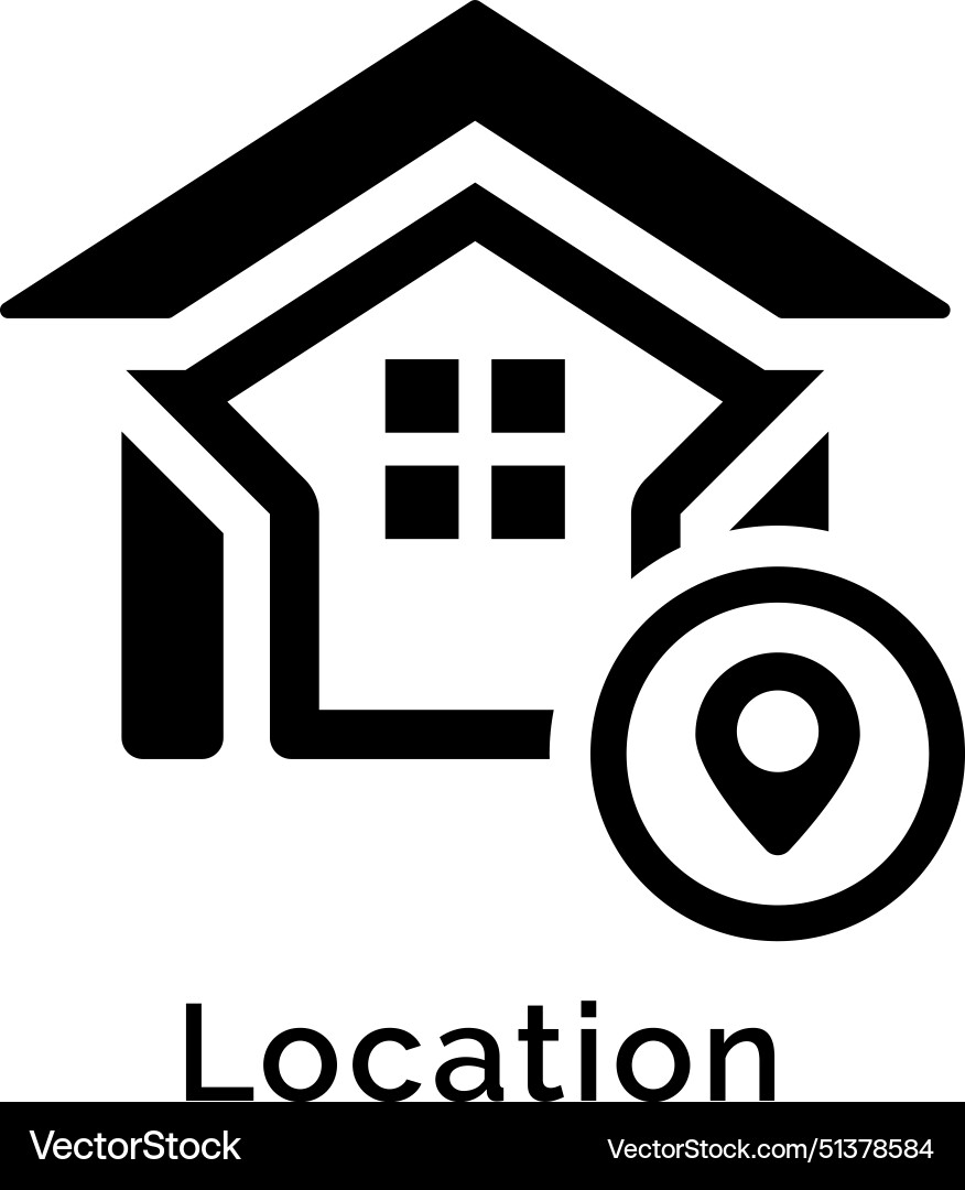 Home address location icon Royalty Free Vector Image Home address location icon Royalty Free Vector Image