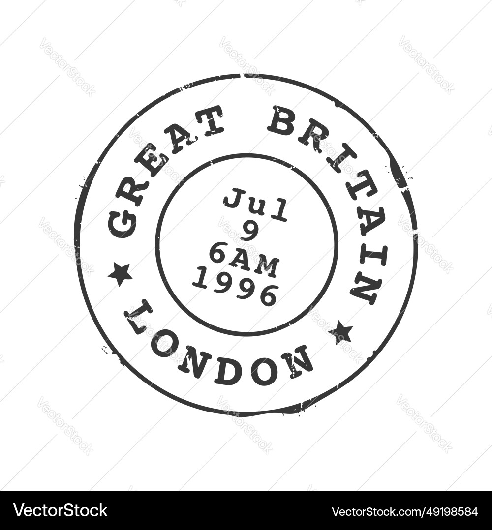 London postage mark great britain postal stamp Vector Image