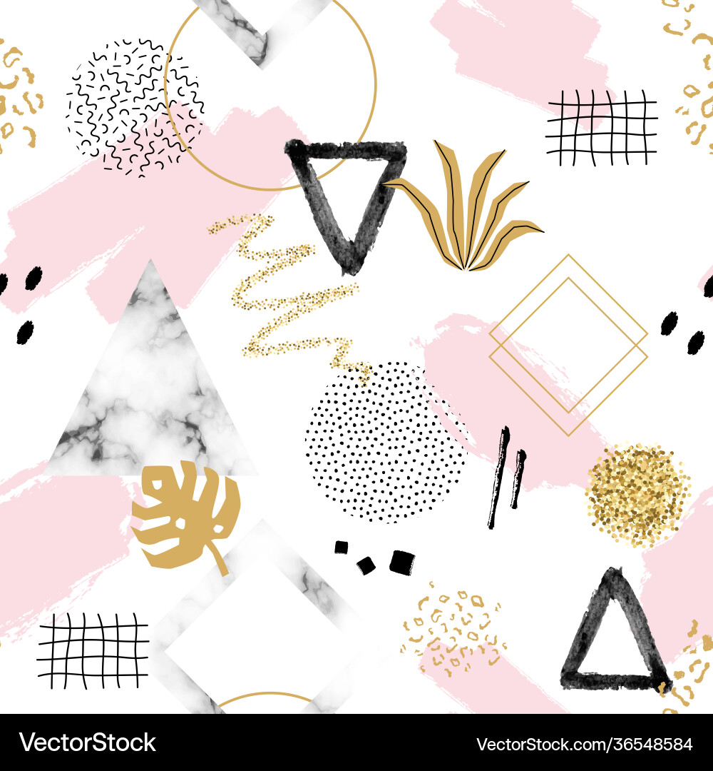 Marble & Geometric Pattern Royalty Free Vector Image