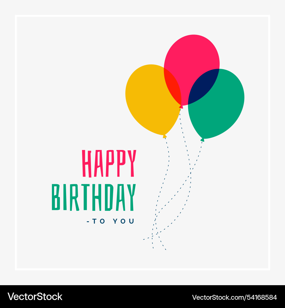 Simple happy birthday greeting design Royalty Free Vector