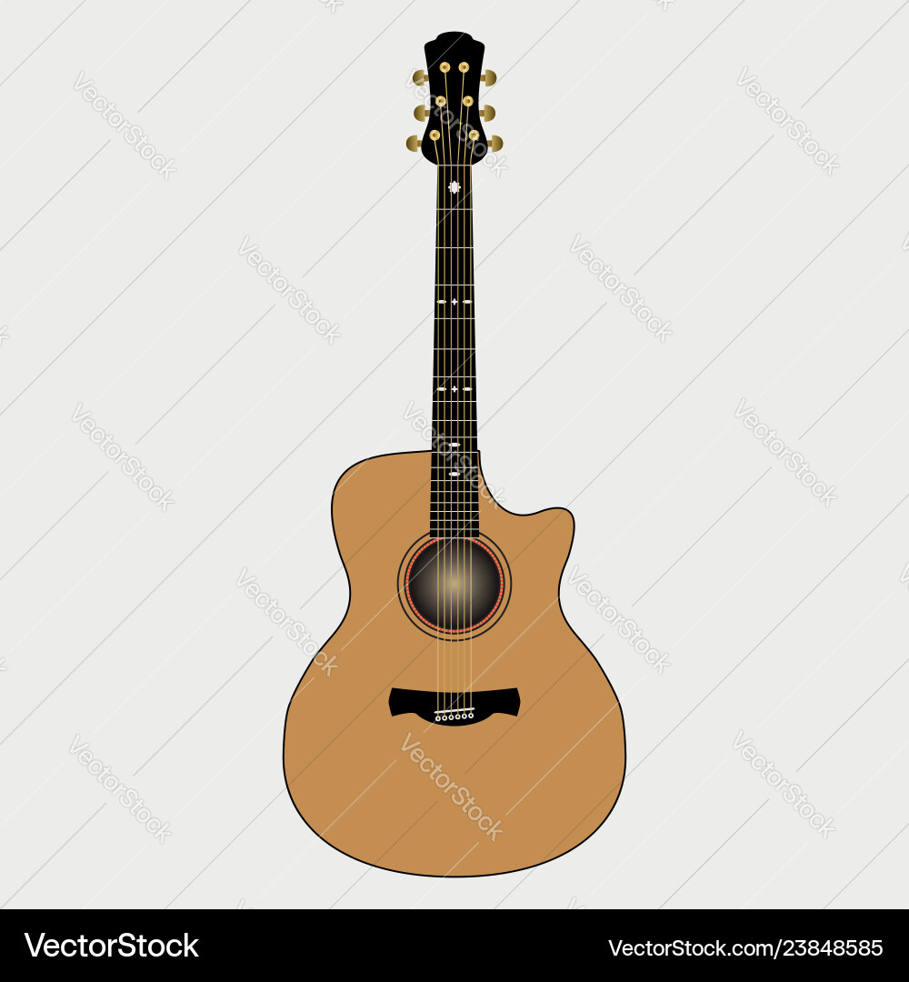 Acoustic guitar Royalty Free Vector Image - VectorStock