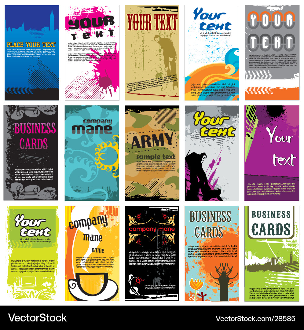 Grunge cards Royalty Free Vector Image - VectorStock