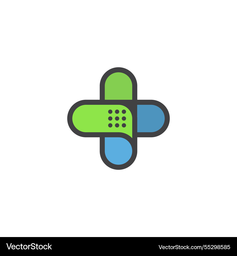 Medical Pill Cross Symbol Royalty Free Vector Image