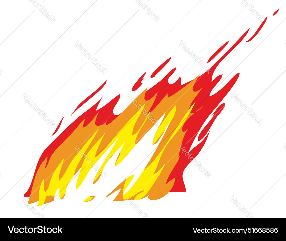 Bonfire the fire is burning Royalty Free Vector Image
