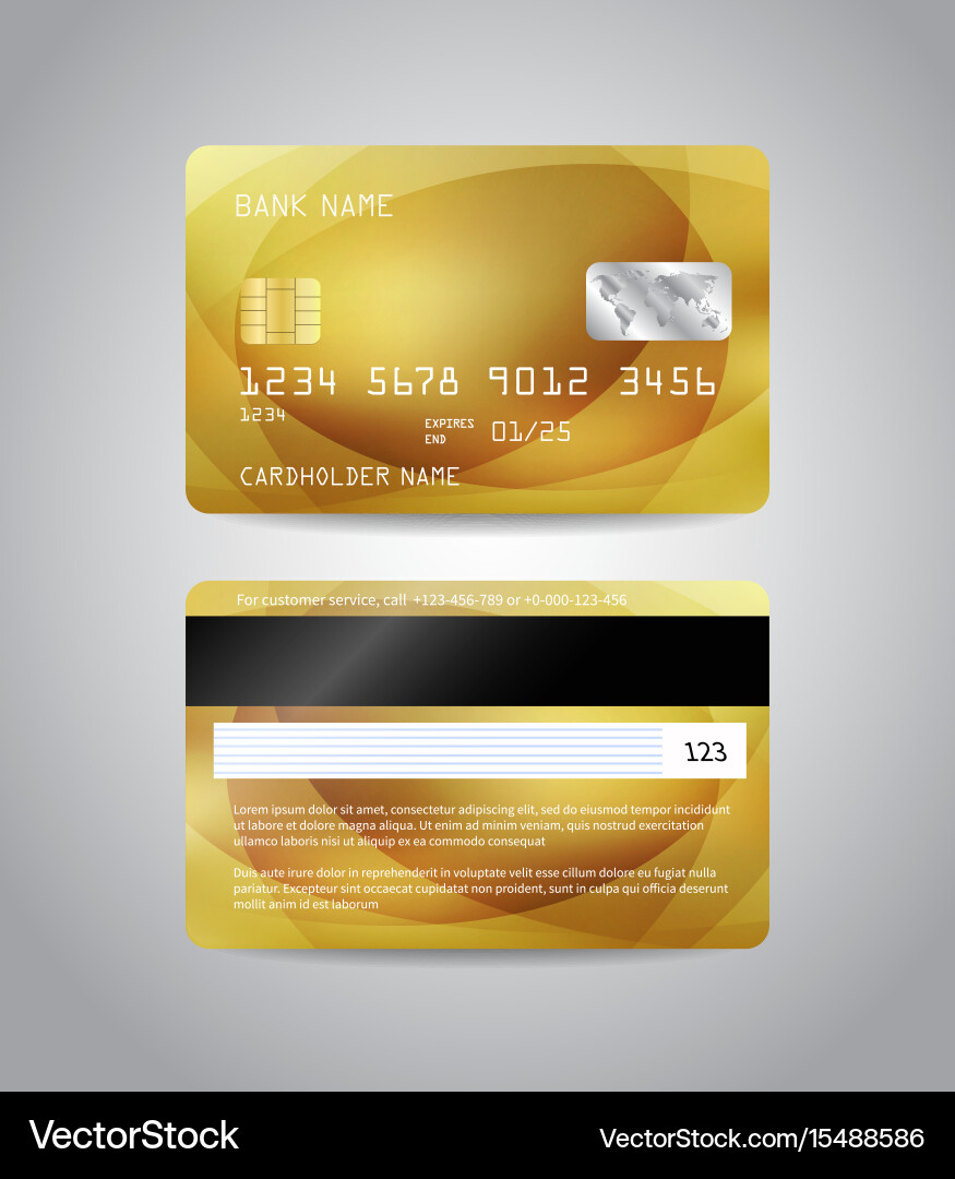 Detailed Credit Card Set Royalty Free Vector Image