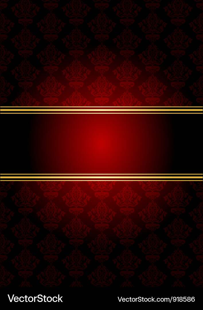 Elegant Red and Gold Wallpaper Royalty Free Vector Image