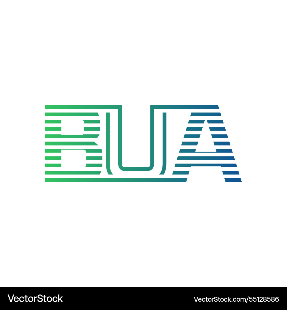 Modern bua logo design letter minimalist Vector Image